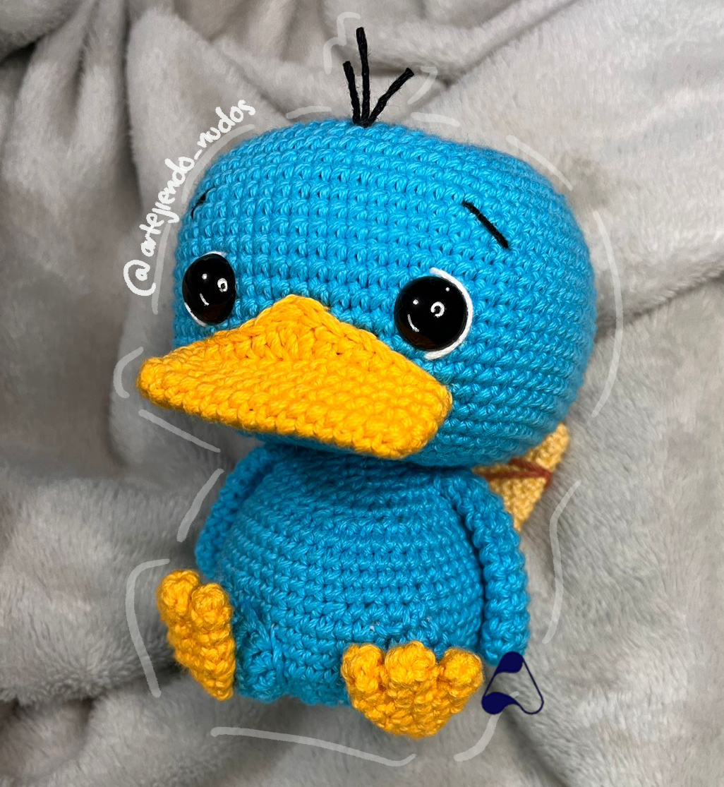 Perry el ornitorrinco Crochet amigurumi - Artejiendo - LolaPay