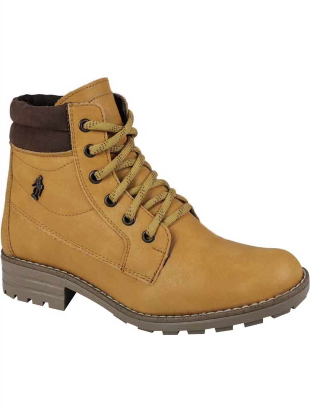 BOTAS DE AGUJETA EN COLOR MIEL MARCA POLO - Laura - LolaPay