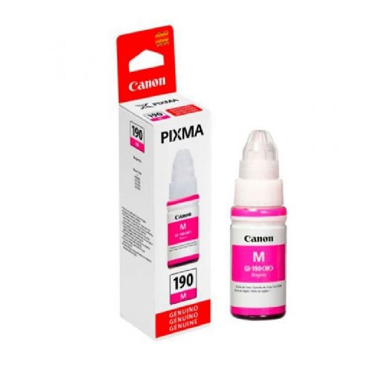 Tanque de tinta CANON Magenta Canon BOTELLA 0669C001AB GI-190 IMPRESORA CARTUCHO ORIGINAL PC LAP ...