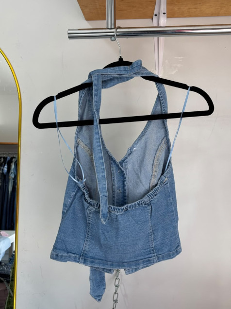 Blusa mezclilla halter - raizmutable - LolaPay