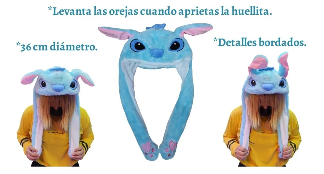 Gorro de Stitch mueve orejas con luz LED - SOTOshop - LolaPay