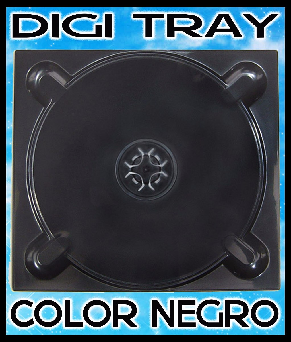 DIGI TRAY TAMAÑO CD NEGRA 50 PIEZAS - ConejoDigital - LolaPay