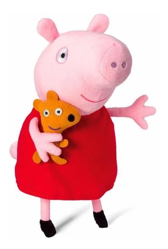 Peluche Peppa Pig con Osito Teddy De La Serie Familia Pig Afelpado ...
