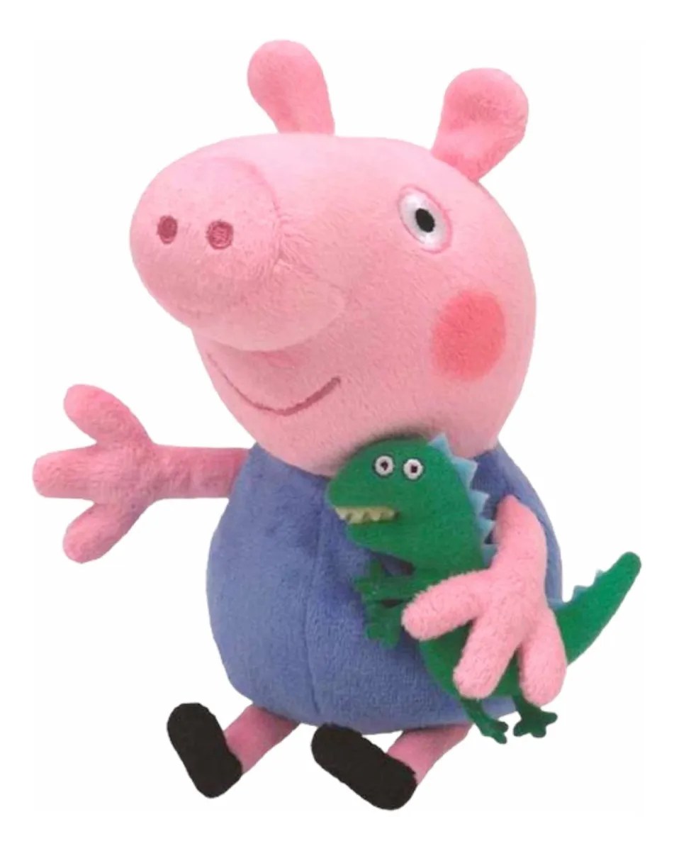 Peluche George Pig con dinosaurio serie Peppa Pig afelpado suavecito al ...