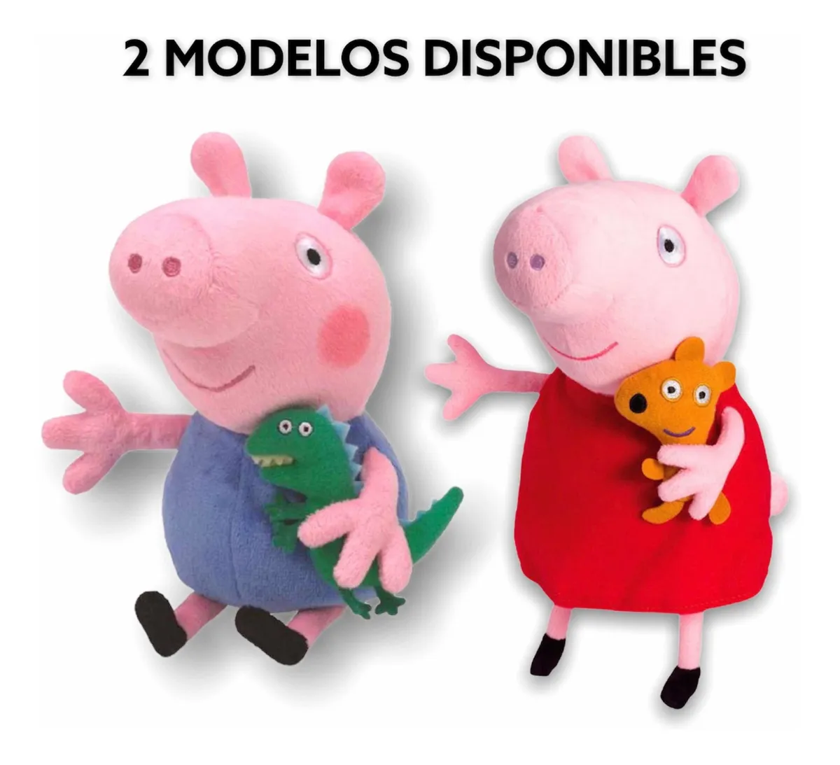 Peluche George Pig con dinosaurio serie Peppa Pig afelpado suavecito al ...